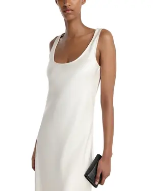 RÓHE Scoop Neck Satin Dress