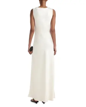 RÓHE Scoop Neck Satin Dress