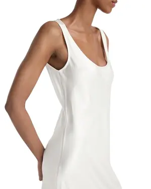 RÓHE Scoop Neck Satin Dress