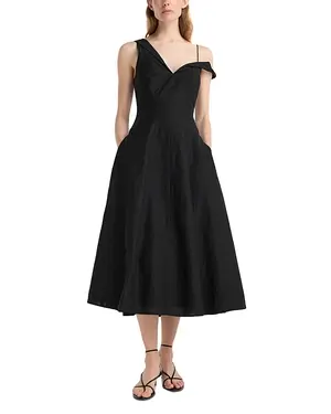 RÓHE Twisted Shoulder Dress - Black