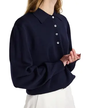RÓHE Compact Knitted Polo Wool Sweater