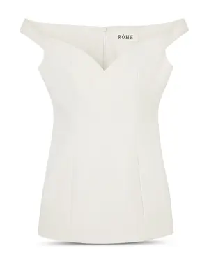 RÓHE Röhe Off-the-shoulder Viscose Blend Top