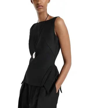RÓHE Deconstructed Collar Top