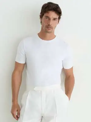 REISS Brad Air-water Cotton Muscle-fit T-shirt - White