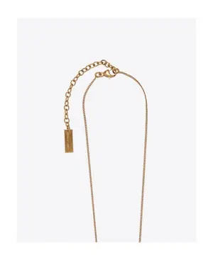 Saint Laurent Monogram Twist Pendant Necklace