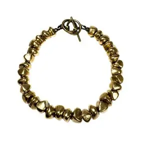 RACHEL NATHAN Spice: Brass Stones Bracelet - Gold