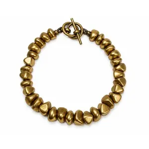 Rachel Nathan Brass Stones Bracelet - Gold