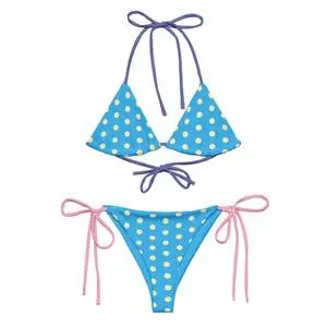 FORMULA S7 Bubble Pop Recycled String Bikini - Blue