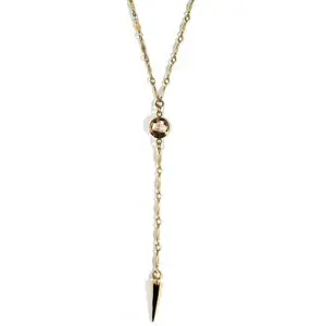 RACHEL NATHAN Lariat & Spike Necklace - Gold
