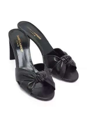 Saint Laurent Bianca Leather Heeled Sandals