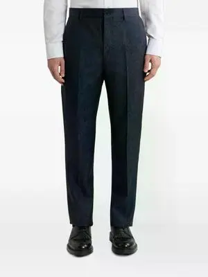 Etro Wool Jacquard Trousers With Arnica Motif