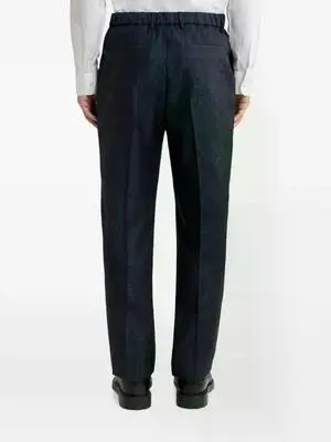 Etro Wool Jacquard Trousers With Arnica Motif