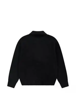 ARTE ANTWERP Logo Embroidered Zip-up Cardigan