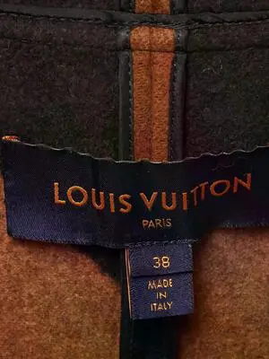 LOUIS VUITTON Wool Geometric-print Hooded Cape