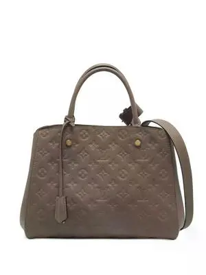 LOUIS VUITTON Montaigne Mm Monogram Empreinte Tote Bag - Neutrals