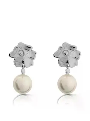 SELF-PORTRAIT Crystal-embellished Pearl-drop Earrings