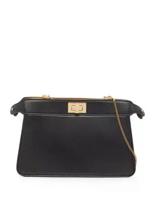 Fendi Peekaboo Iseeu Chain Cross Body Bag - Black