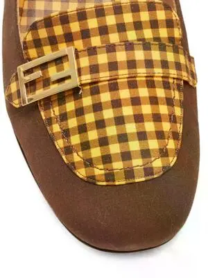 Fendi Promenade Gingham Slingback Pumps