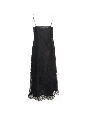 Prada Logo-print Lace Midi Dress