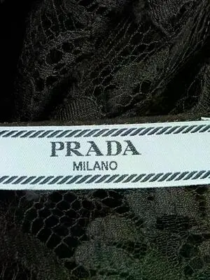 Prada Logo-print Lace Midi Dress