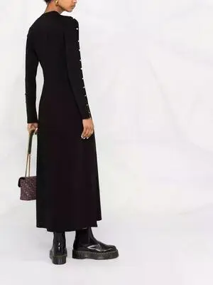Sandro Silvia Button-sleeve Long Dress