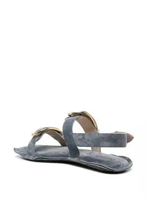 Nanushka Raw-cut Edge Leather Sandals