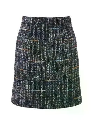 Sandro A-line Tweed Mini Skirt - Blue