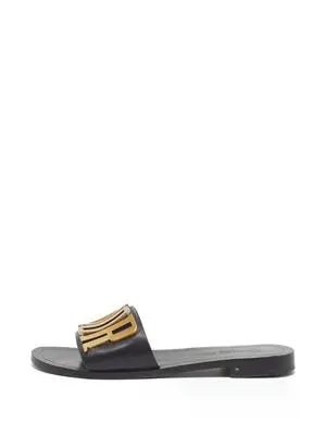 Dior Logo Slide Sandals - Black