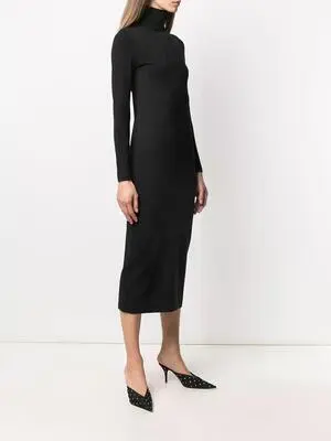 Balenciaga Long Sleeve Turtleneck Dress