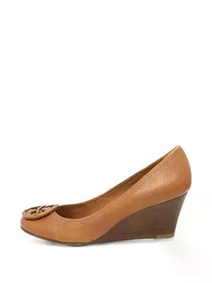 Tory Burch Sally Logo Plaque Wedge Pumps