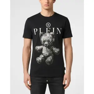 Philipp Plein Jersey T-shirt Teddy Dollar Stones - Black