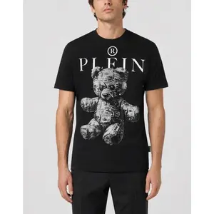 Philipp Plein Jersey T-shirt Teddy Dollar Stones - Black