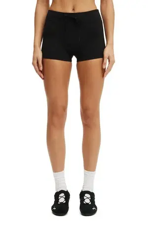 Cotton:on Active Ultra Soft Tie Front Micro Short - Black