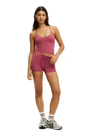 Cotton:on Active Ultra Soft Tie Front Micro Short - Raspberry Aura