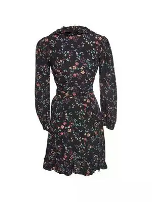 Maje Floral-print Mini Dress - Black