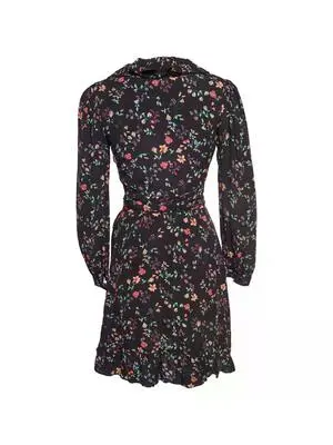 Maje Printed V-neck Mini Dress