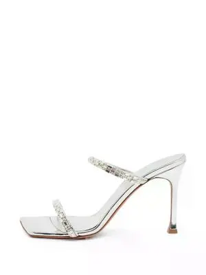 Amina Muaddi Diana Crystal-embellished Sandals - Silver