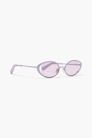 Zimmermann Oval Frame Metal Sunglasses - Lavender