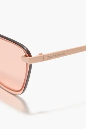 Zimmermann Cat Eye Acetate And Tone Metal Sunglasses - Blush