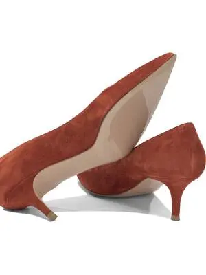 GIANVITO ROSSI Suede Pointed-toe Stiletto Heel Pumps