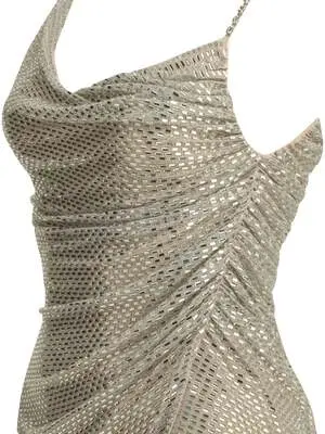 SELF-PORTRAIT Short Dress With Rhinestones