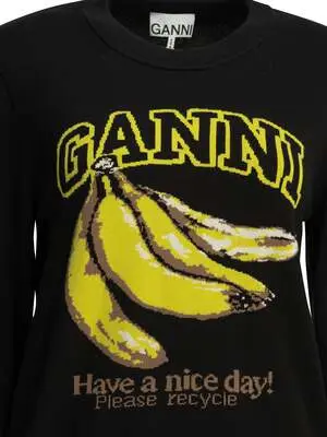 GANNI Banana' Round Neck Sweater