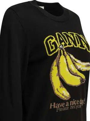 GANNI Banana' Round Neck Sweater
