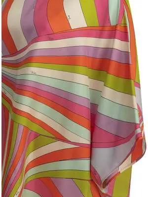 Emilio Pucci Iride' Silk Twill Short Caftan Dress