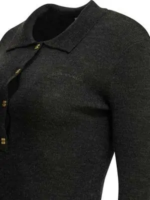 GANNI Logo Polo Sweater