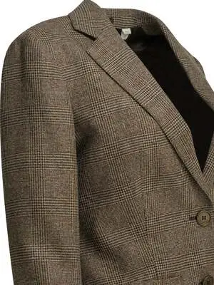 Burberry Wool And Linen Blend Blazer