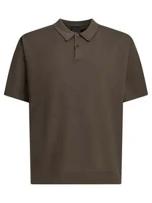 DAIWA PIER39 Tech Knit' Polo Shirt With Buttons - Brown