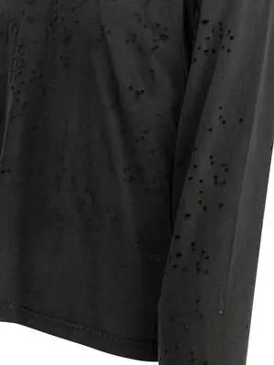 MFPEN Relaxed Fit Long Sleeve T-shirt With Crewneck And Distressed Details