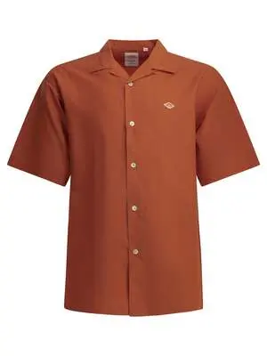 DANTON Casual Cotton Linen Shirt - Orange