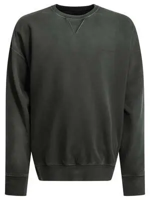 MAISON MARGIELA Crewneck Sweatshirt With Logo - Black